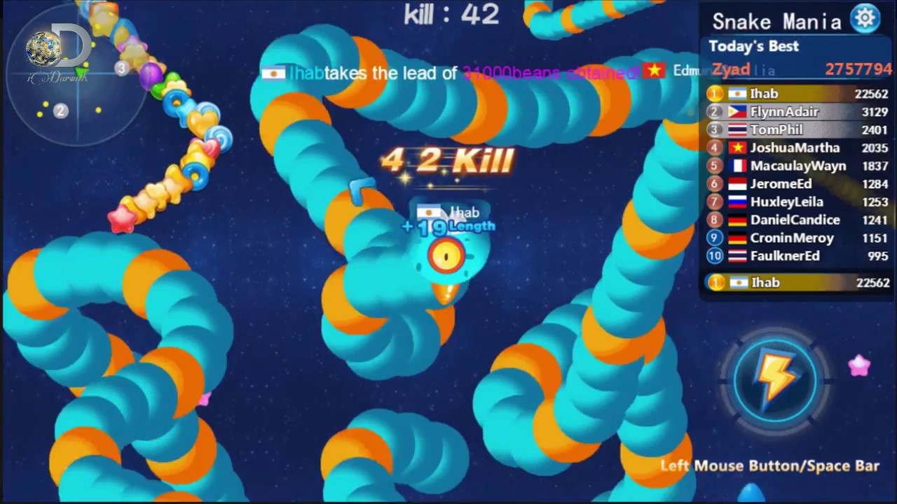 Snake Mania Gameplay - 49k Score - 103 kills - YouTube