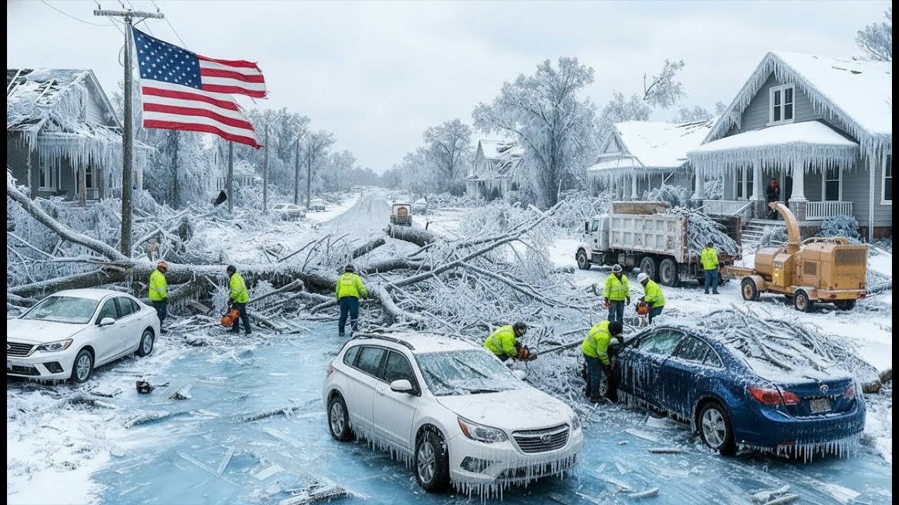 USA Frozen ️ Ice Storm Shuts Down Mississippi & Tennessee - YouTube