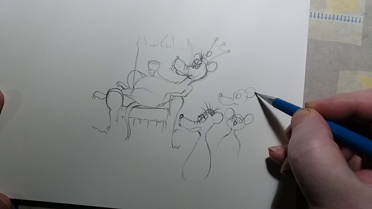 Rats .... How I Draw a Comic Rat Part 1 - YouTube