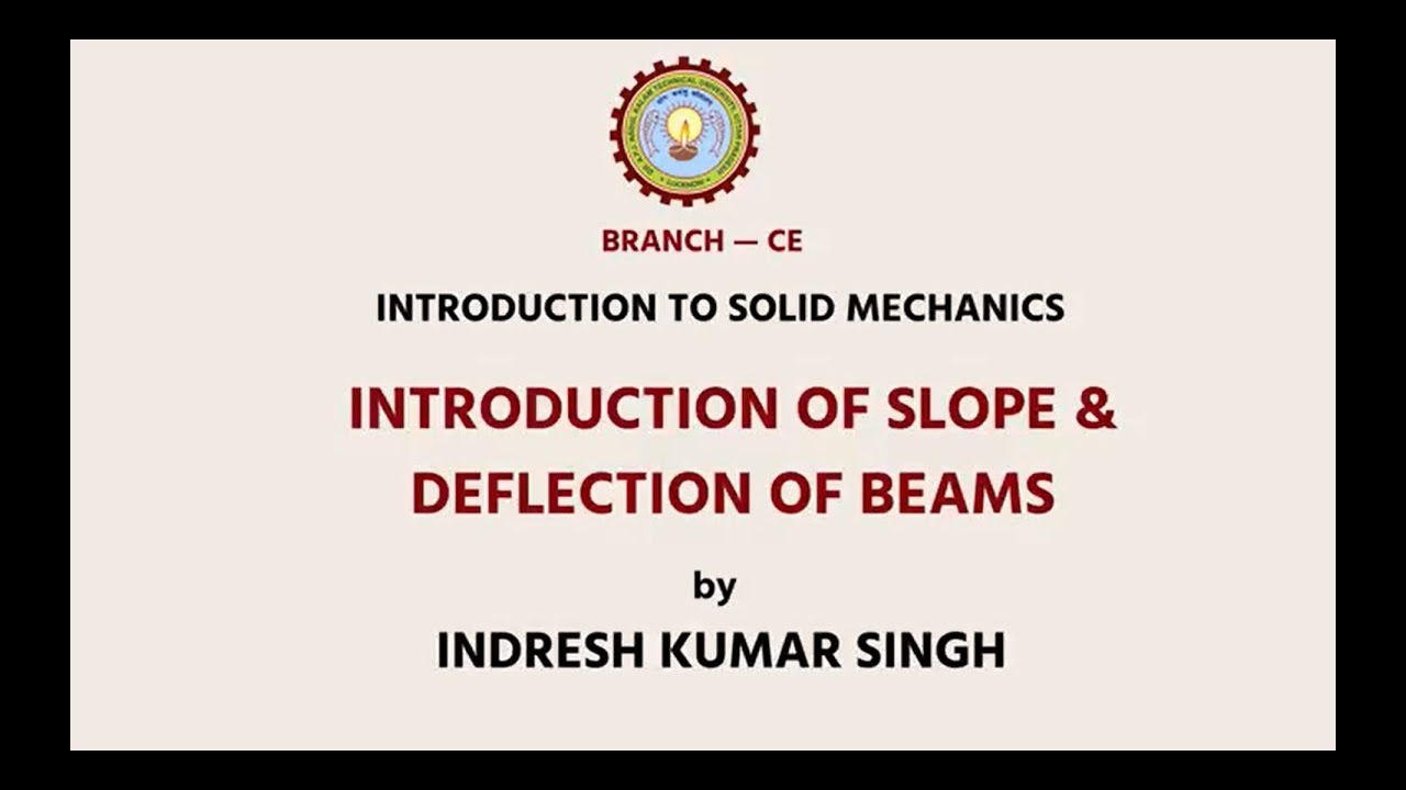 Introduction To Solid Mechanics | Introduction of Slope & Deflection of ...
