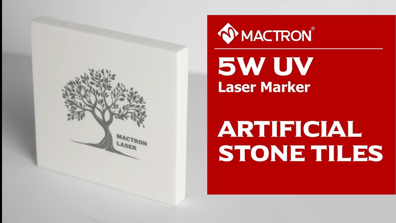 PMMA Artificial Stone Tiles & Slabs Marking with 5W UV Laser Marking ...