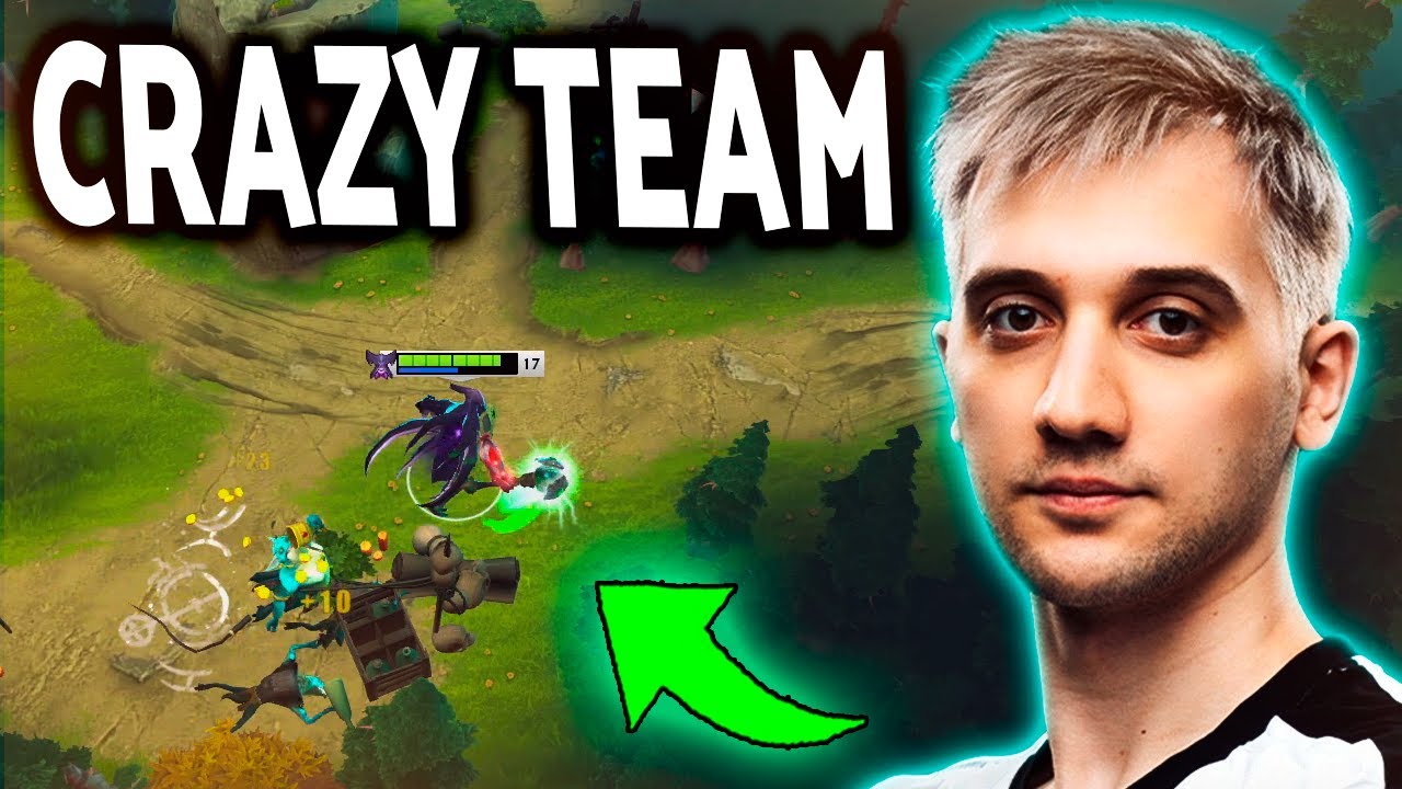 Arteezy with a crazy team trying not to lose 40 MMR... - YouTube