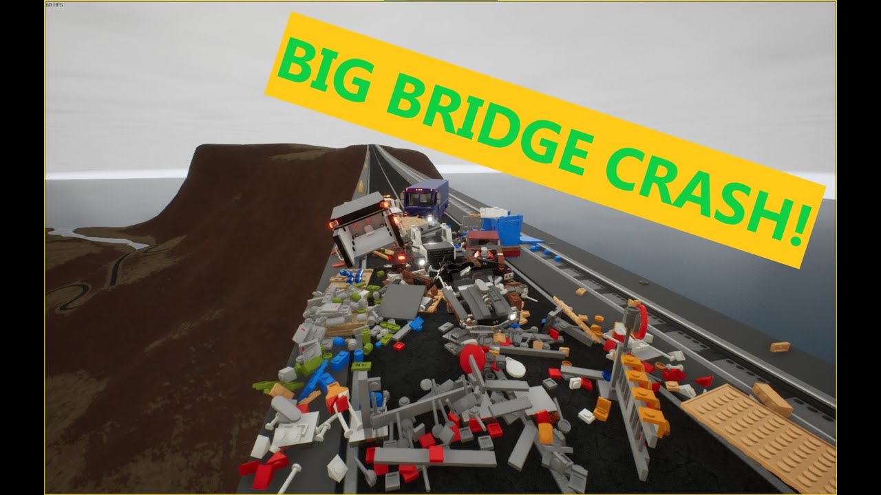 BIG CAR CRASH ON CANYON BRIDGE!! (Brick Rigs Private Investigator ...