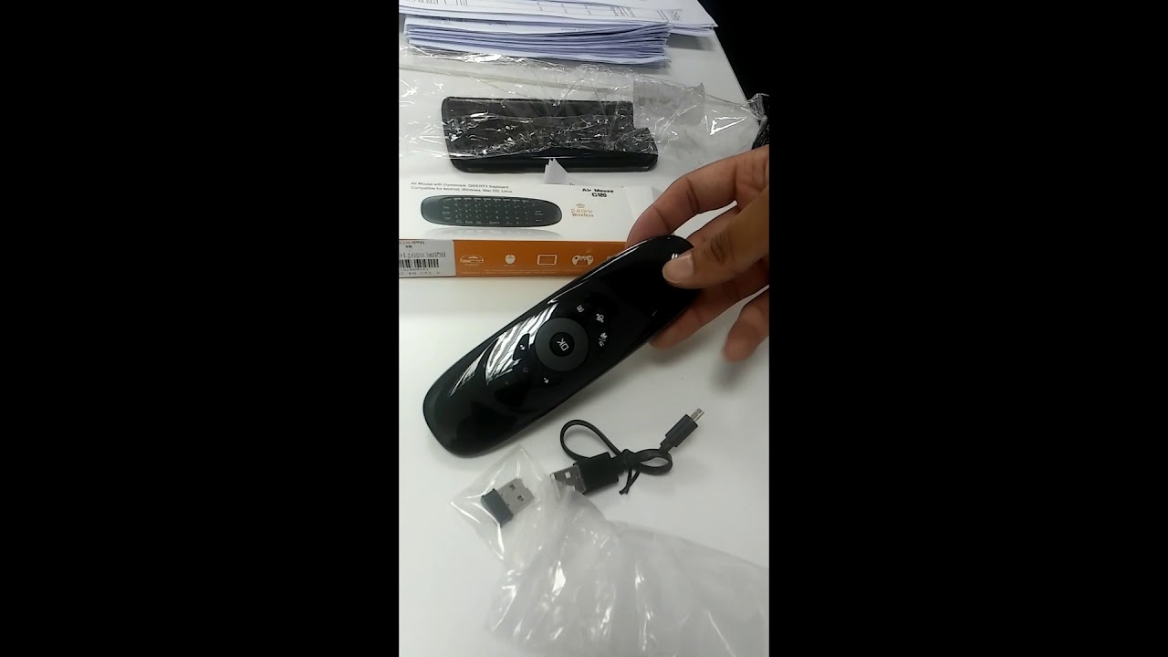 Flymote C120 2 4GHz Wireless Air Mouse with QWERTY Keyboard Remote ...