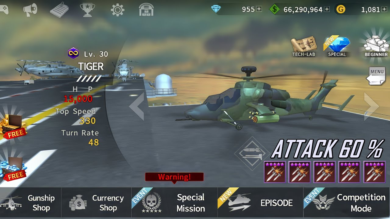 Gunship Battle EC665 Tiger T1 Special Weapons 1 Gameplay 4K - YouTube