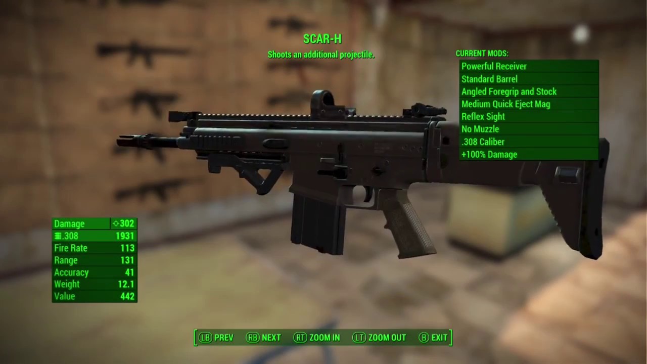 Fallout 4 Mod SCAR-H - YouTube