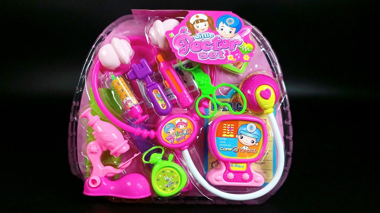 8 Minutes Satisfying with Unboxing Pink Doctor Kit Set For Kids | ASMR ...