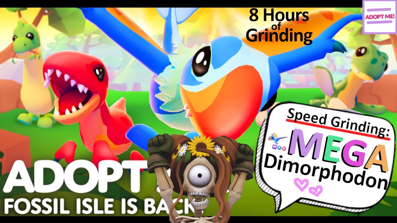 🦴Digging For Fossils and Speed Grinding MEGA Dimorphodon [8 Hours] 🌈 ...