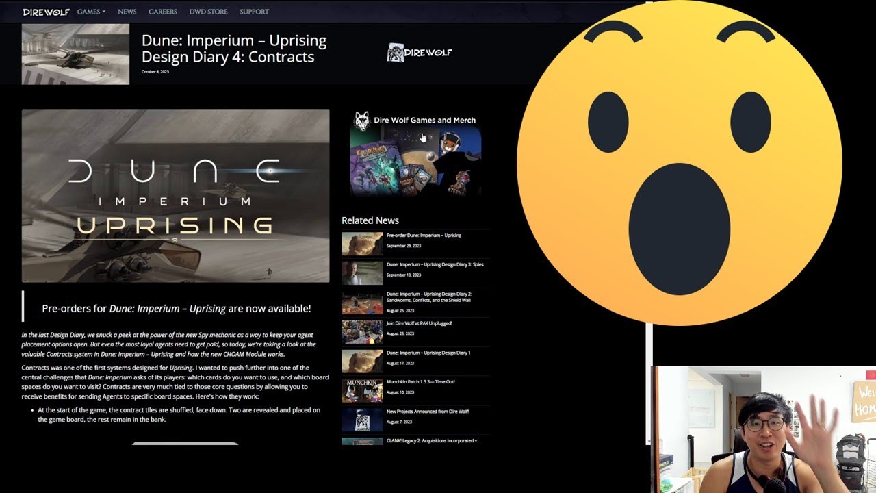 Dune: Imperium – Uprising Design Diary 4: Contracts React and Analysis Video | By Cheesable ...