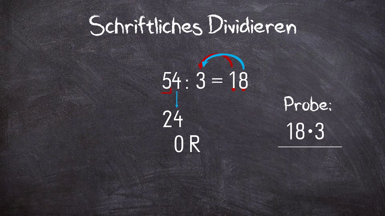 schriftliches Dividieren - YouTube