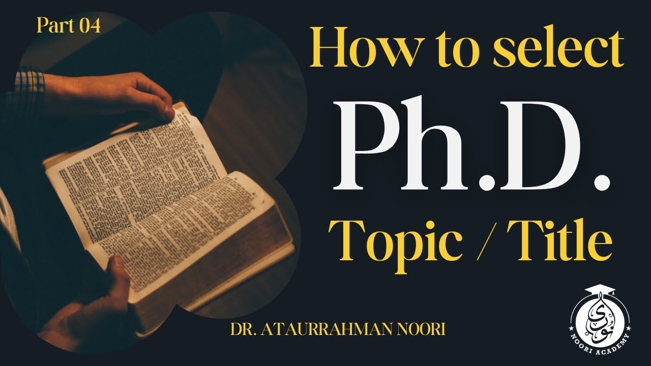 Ph.D. Topic kaise Select karen ? || How to choose Ph.D. Topic ...