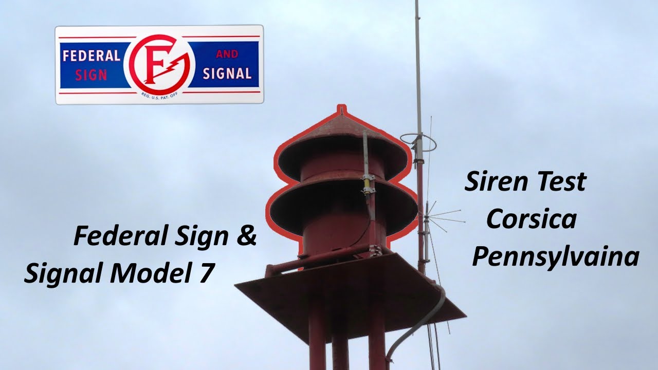 Corsica Pennsylvania Federal Sign & Signal Model 7 Siren Test Fast Wail ...