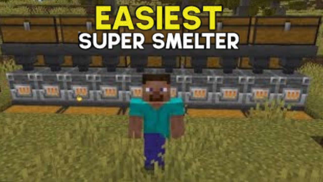 HOW TO BUILD AN AUTOMATIC SMELTER IN MINECRAFT - YouTube