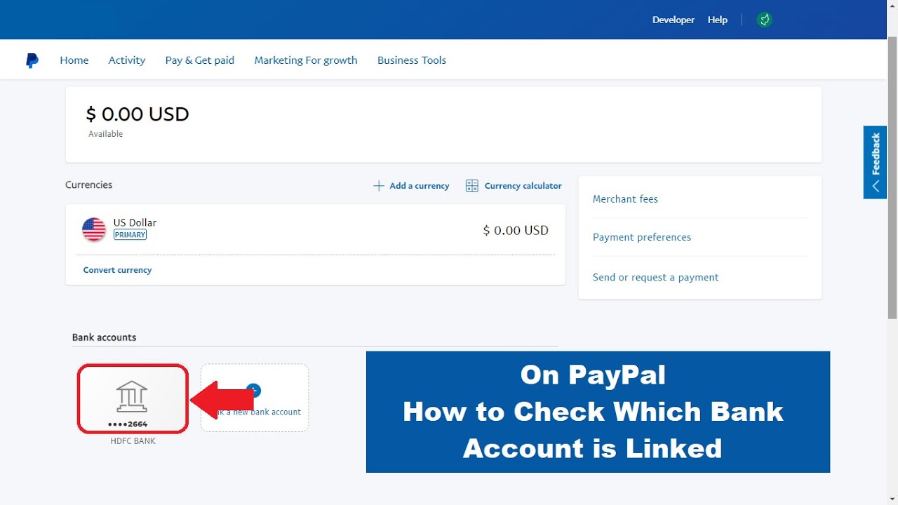 How to Check Link Bank Account on PayPal - YouTube