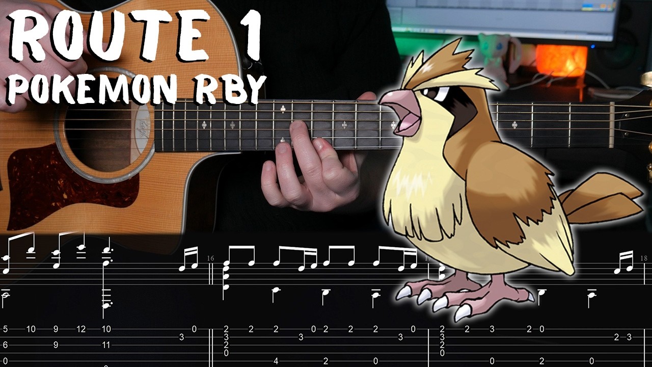 Route 1 - Pokemon Red/Blue/Yellow - Fingerstyle Guitar Tutorial + TAB ...