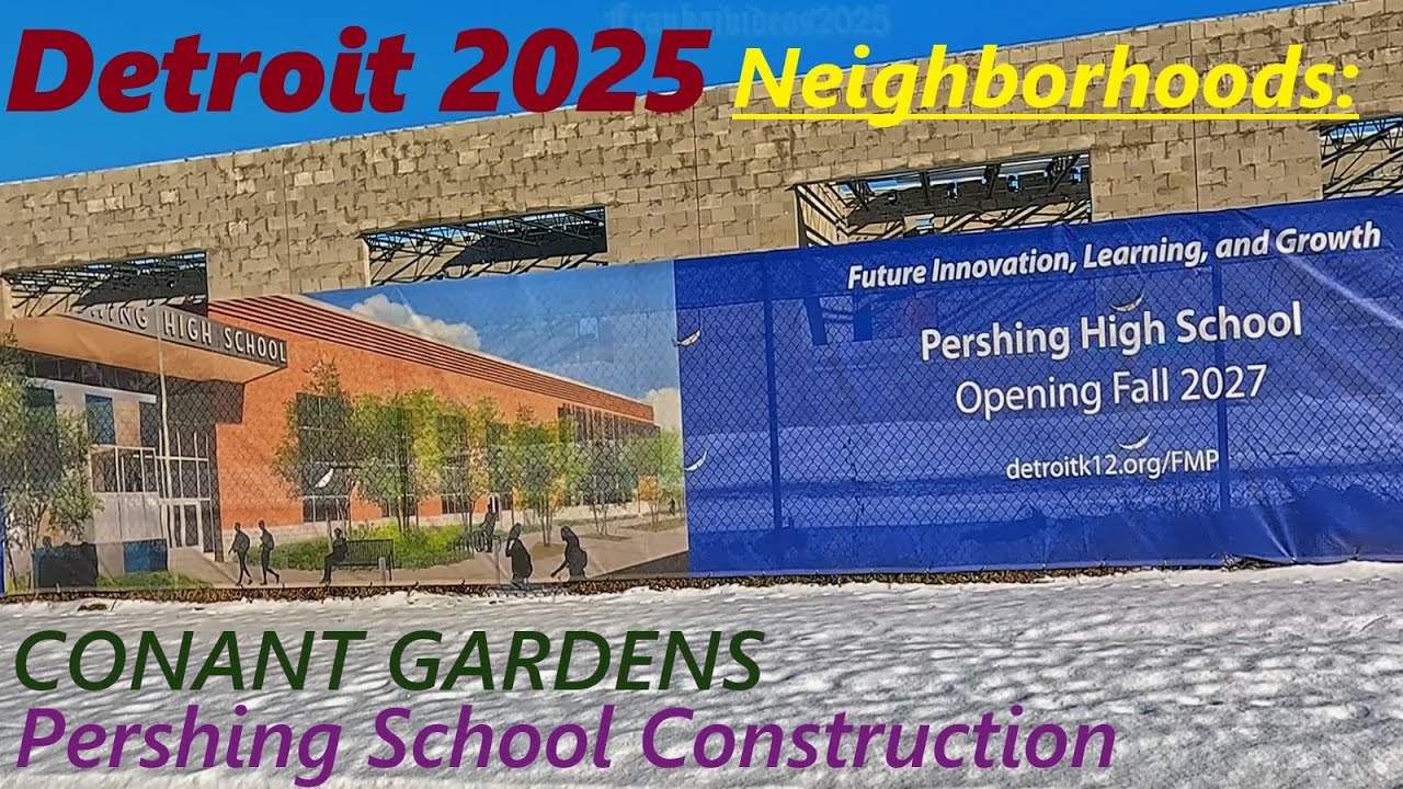 Driving Detroit's Conant Gardens Neighborhood. Pershing High School ...