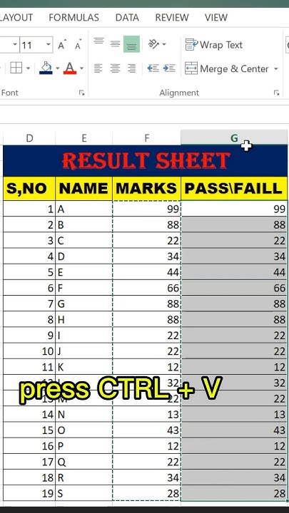 Result Sheet In Ms Excel Computerknowledge Computerlovers Excel Excelworksheet