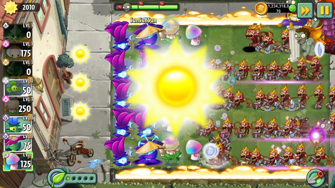 PvZ Crazy Level #14. Sun and hypnosis - YouTube