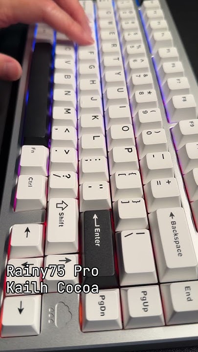 Rainy75 Pro (anodized silver) with stock Kailh Cocoa switches - YouTube
