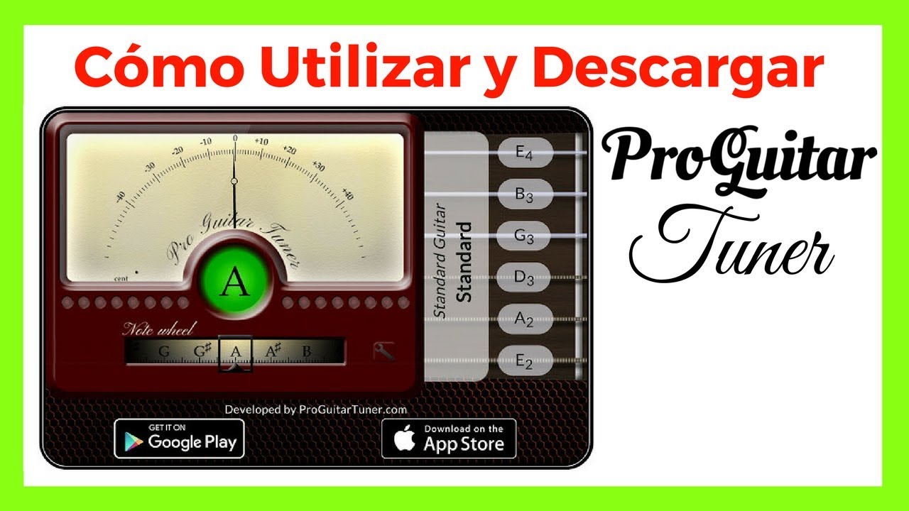 Pro Guitar Tuner - Como Descargar y Utilizar para afinar guitarra - YouTube
