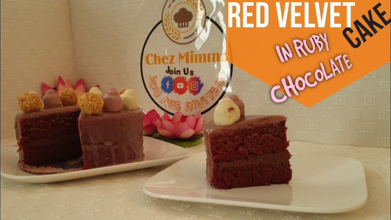 RED VELVET CAKE IN RUBY CHOCOLATE COATING - YouTube