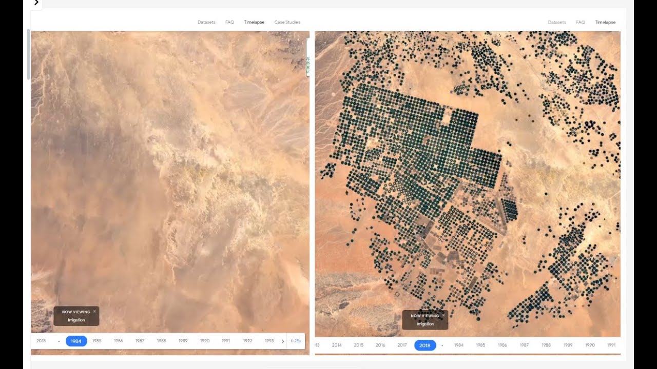 Irrigation in Saudi Arabia Map Timelapse - YouTube