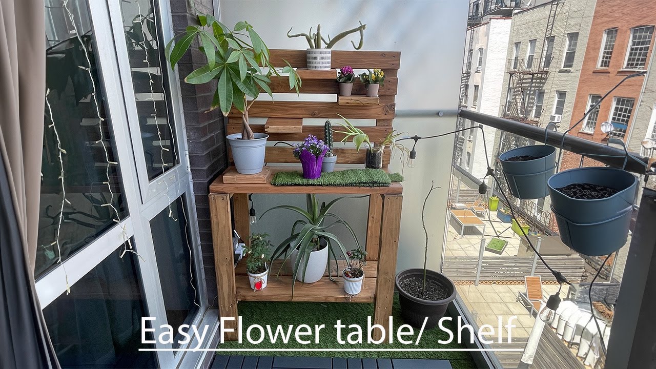 DIY Plant Stand From 2x4. | Easy build | Outdoor plant stand | Simple ...