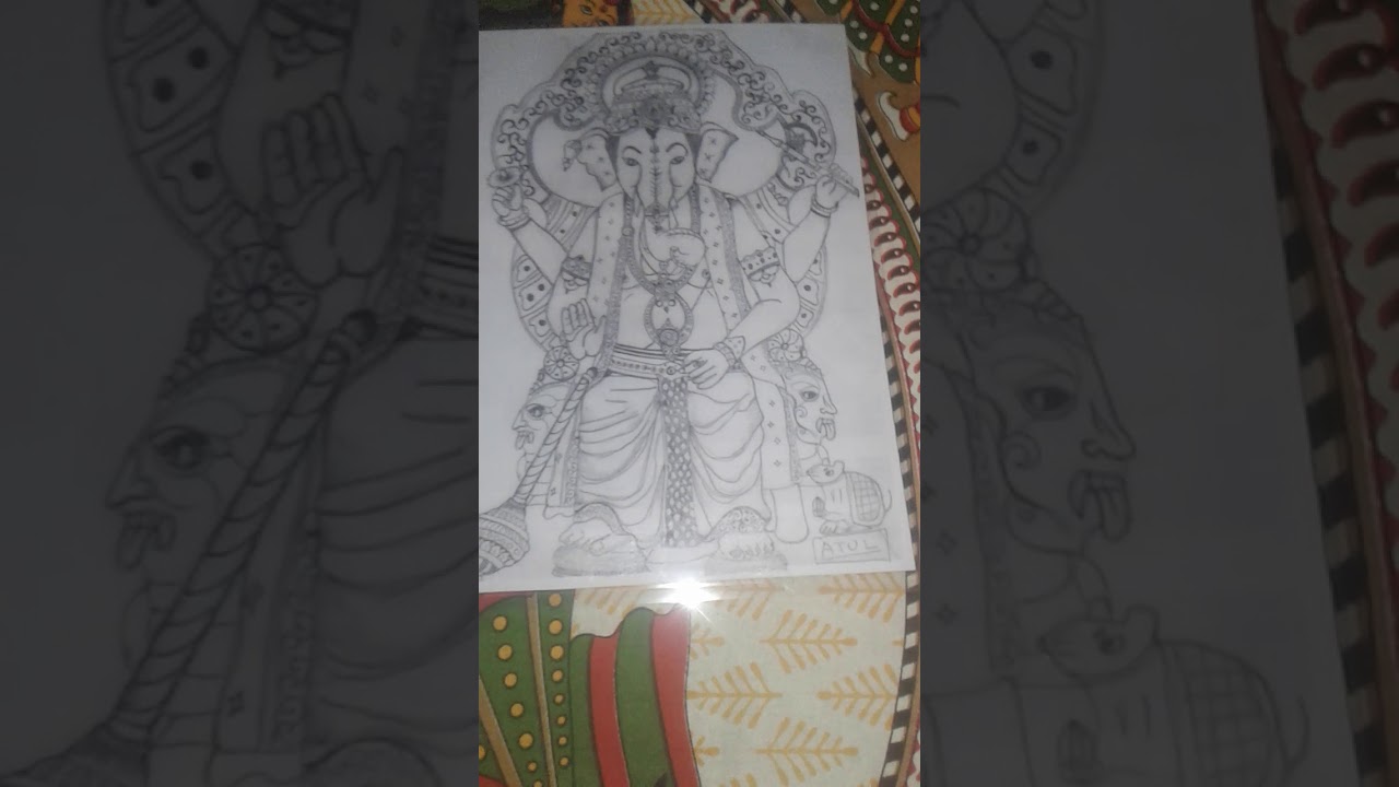 Lalbaugcha raja drawing - YouTube