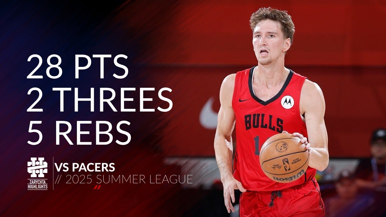 Matas Buzelis 28 pts 2 threes 5 rebs vs Pacers 2025 Summer League - YouTube