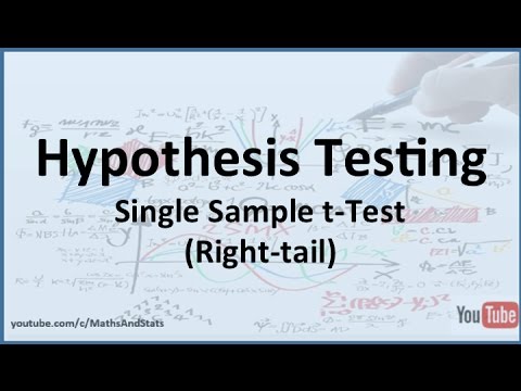 Hypothesis Testing by Hand: A Single Sample tTest (Right Tailed Test ...
