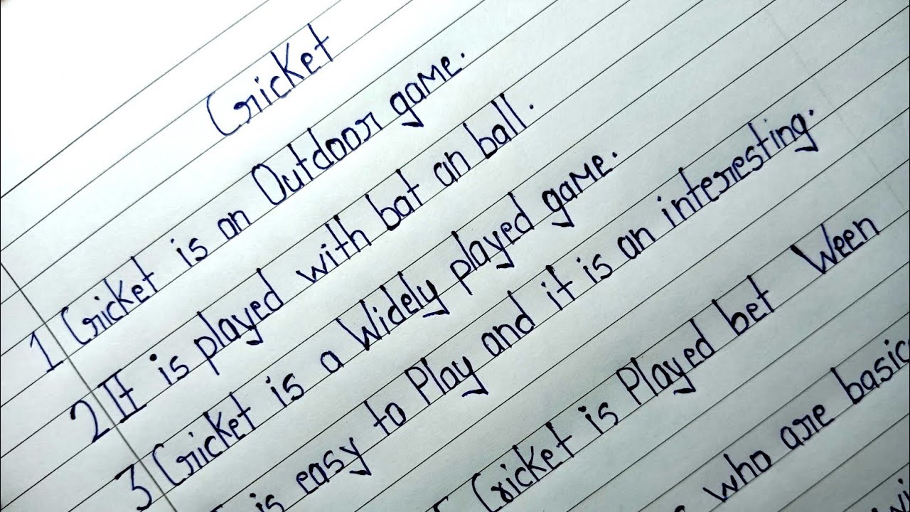 essay on my favourite game cricket/ || 10 lines on cricket in english ...