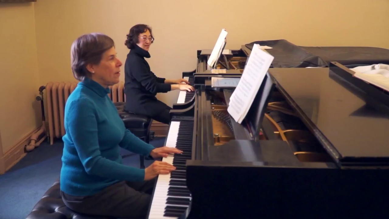 Cynthia Raim and Natalie Zhu rehearse Mozart K 365 - YouTube