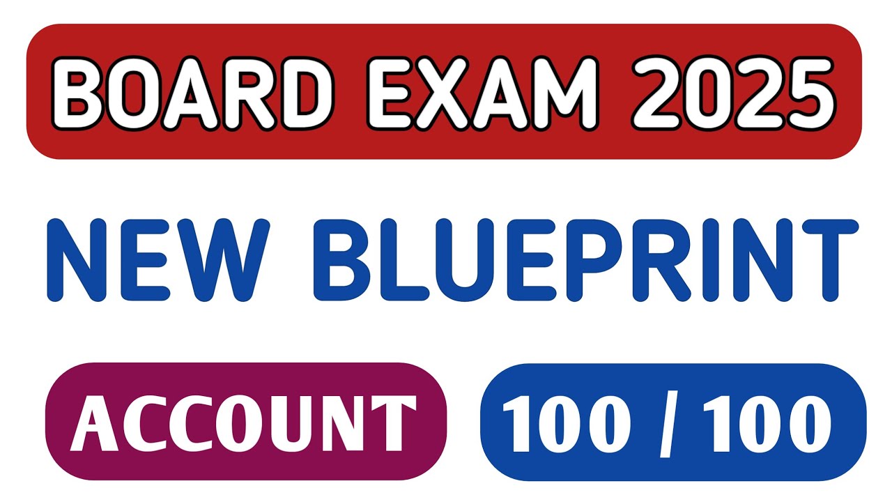 BOARD EXAM 2025 | STD 12 ACCOUNT BOARD EXAM BLUEPRINT 2025 | ACCOUNT ...