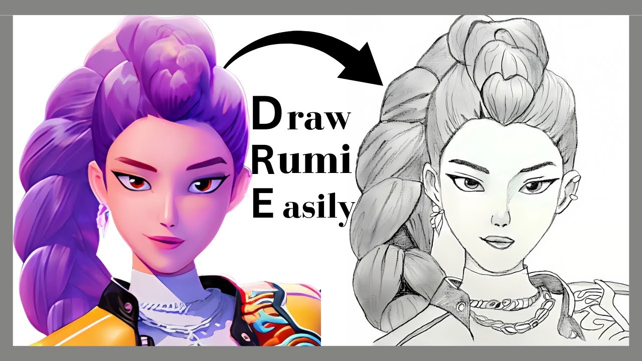 How to DRAW RUMI Step by Step (No Blending tool!) | Easy for beginners ...