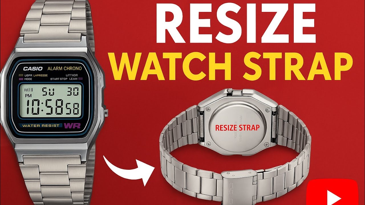 Casio watch strap length adjustment । Resize the watch strap at home ...