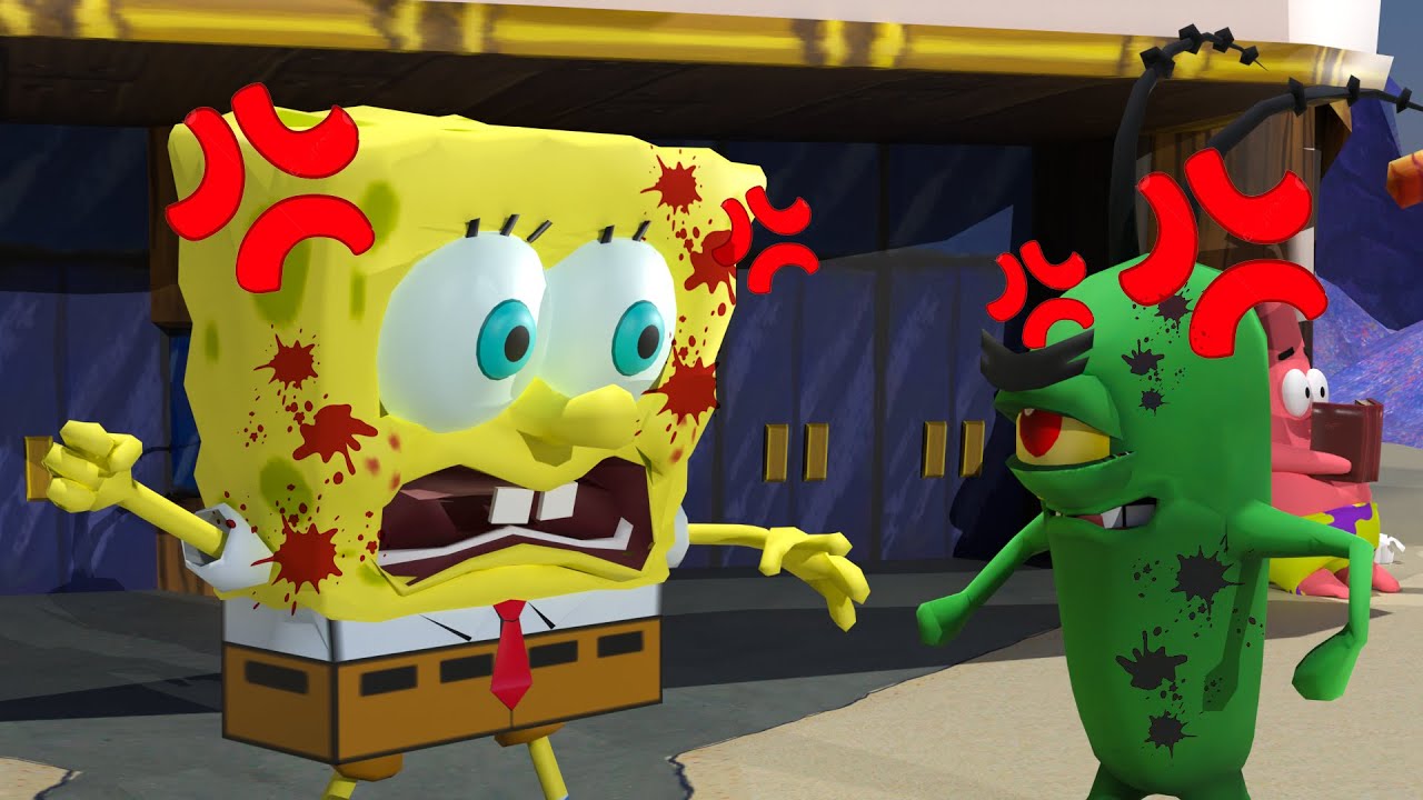 Oh no! Zombie apocalypse, Spongebob run!! Sad Story Spongebob life ...
