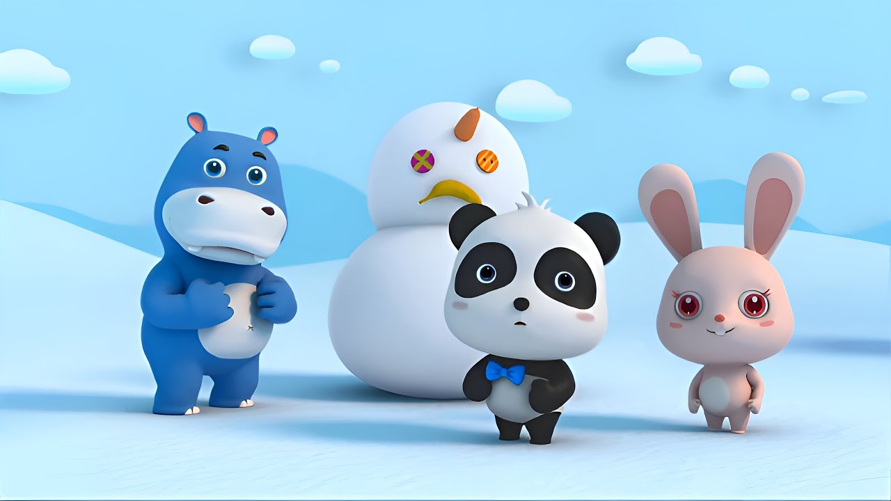 Snowman Beast! || Baby Panda's Bow Tie || Babybus Family. - YouTube