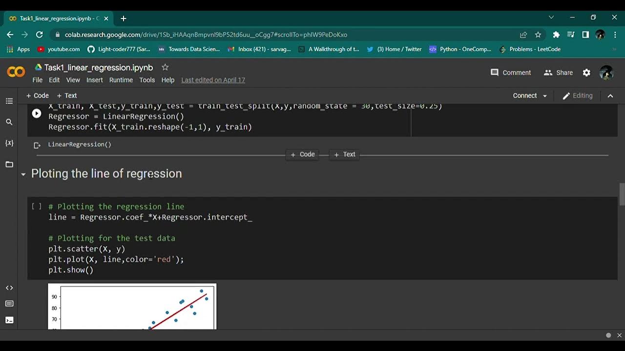 The Sparks Foundation Task1 linear regression Business and Data ...