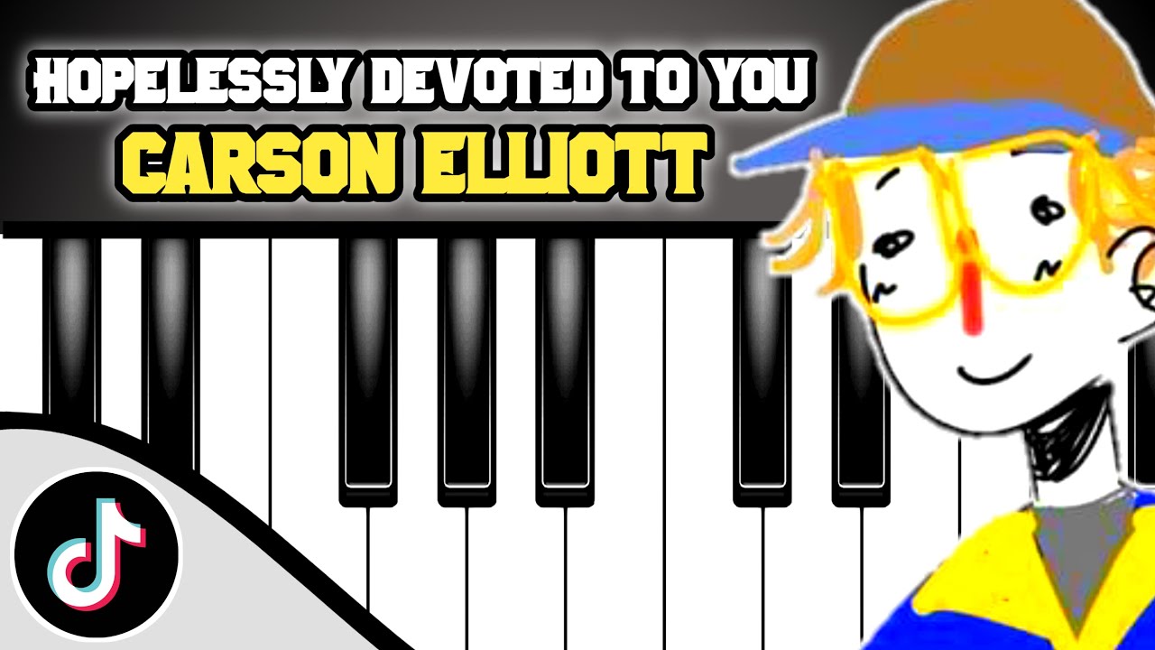 ⚫ hopelessly Devoted to You Carson Elliott | TIK TOK | Perfect Piano ...