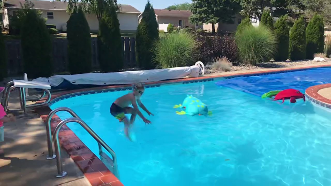 2020 Derek pool jump - YouTube