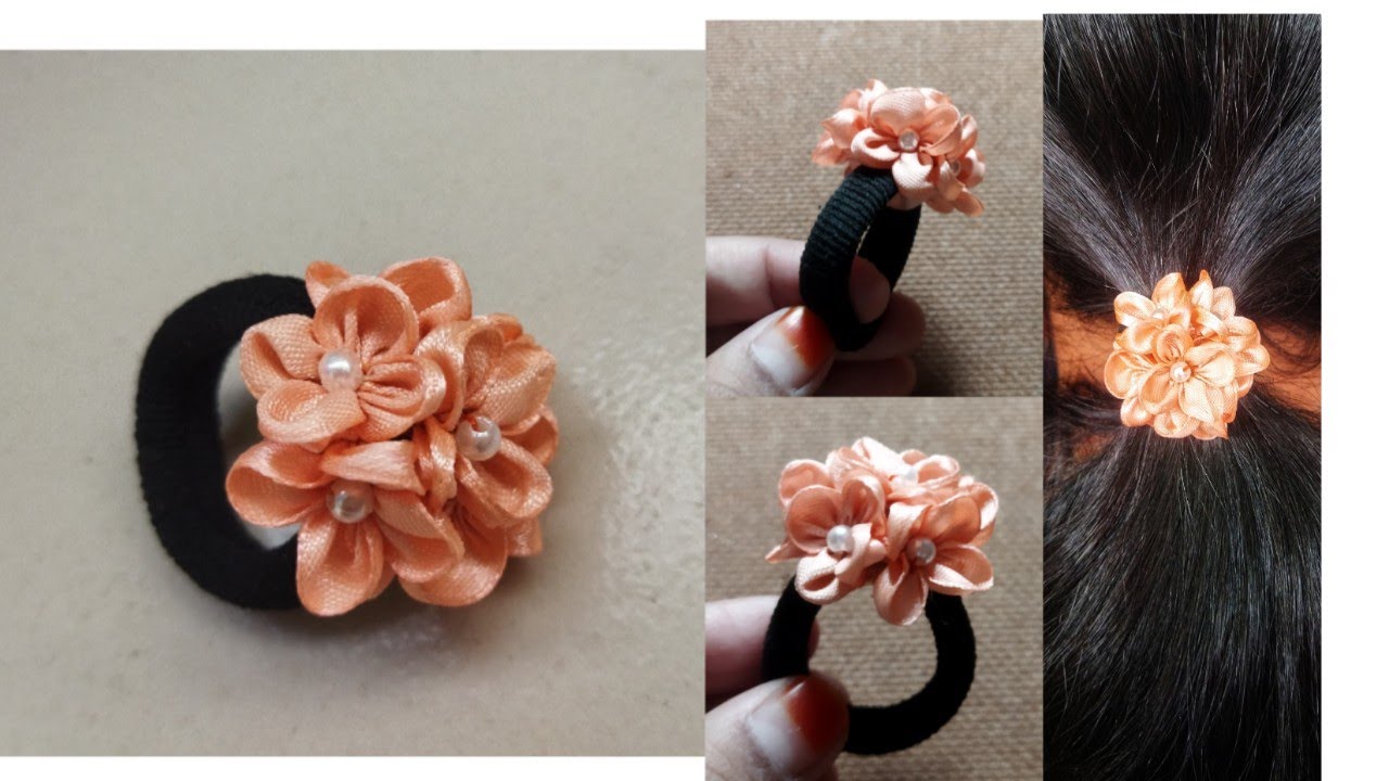 How to make hair band |easy hair band making with ribbon |# ...
