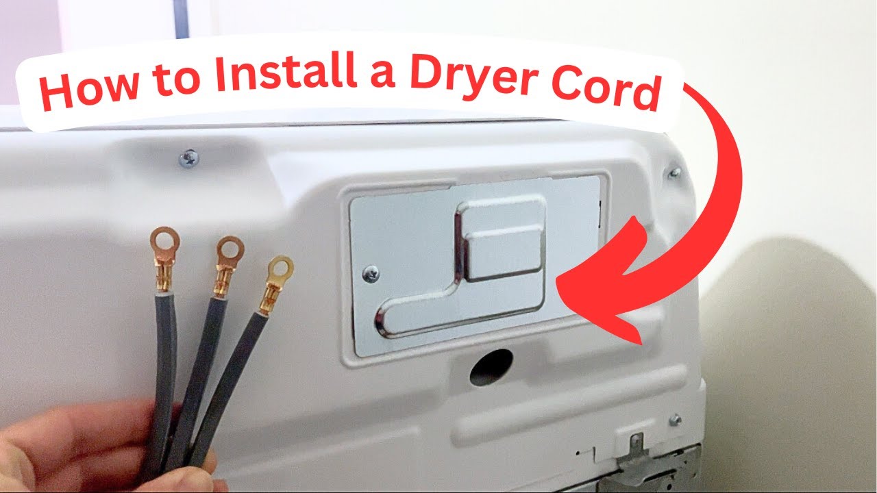 How to Install Electric Dryer Cord - 3 Prong | - YouTube