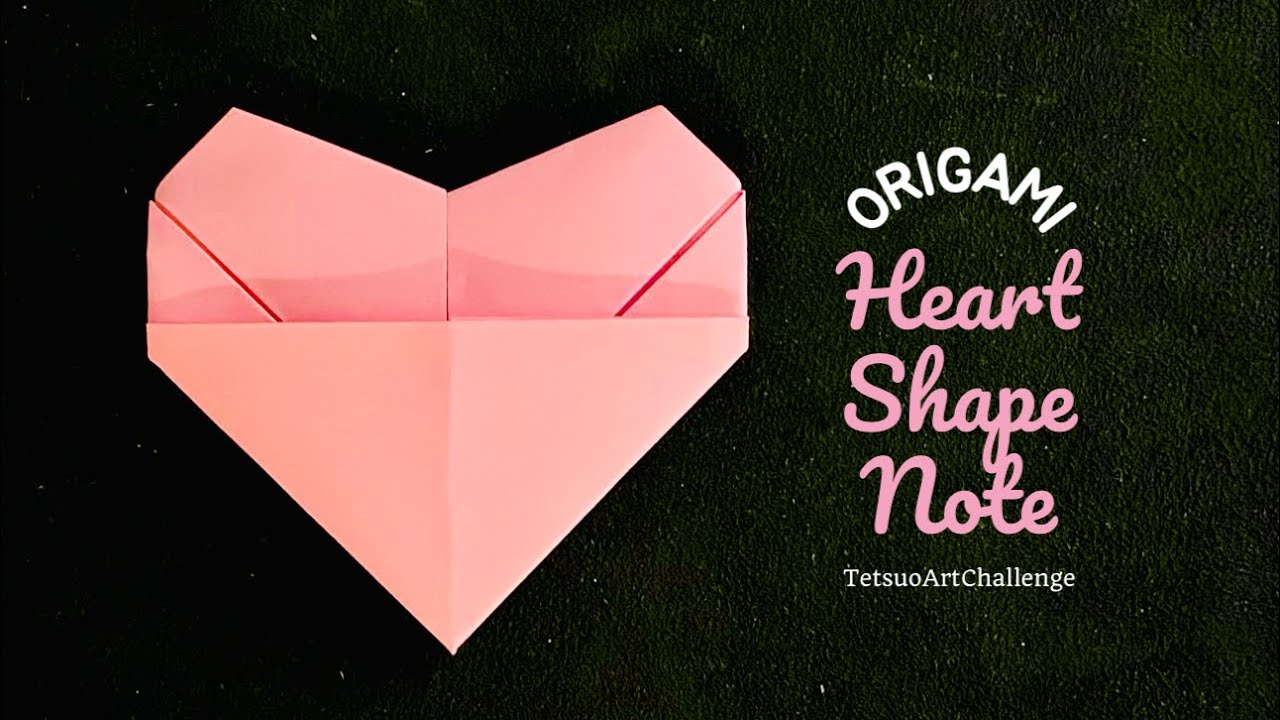 How to Make Origami Heart Shape Note from A4 Paper - YouTube