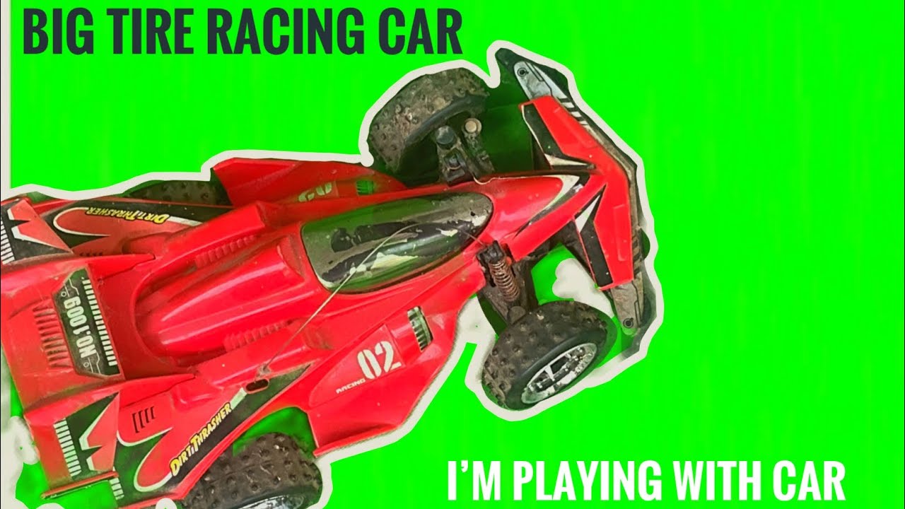 Moto racing car with shuts big wheels red ♥️ car - YouTube