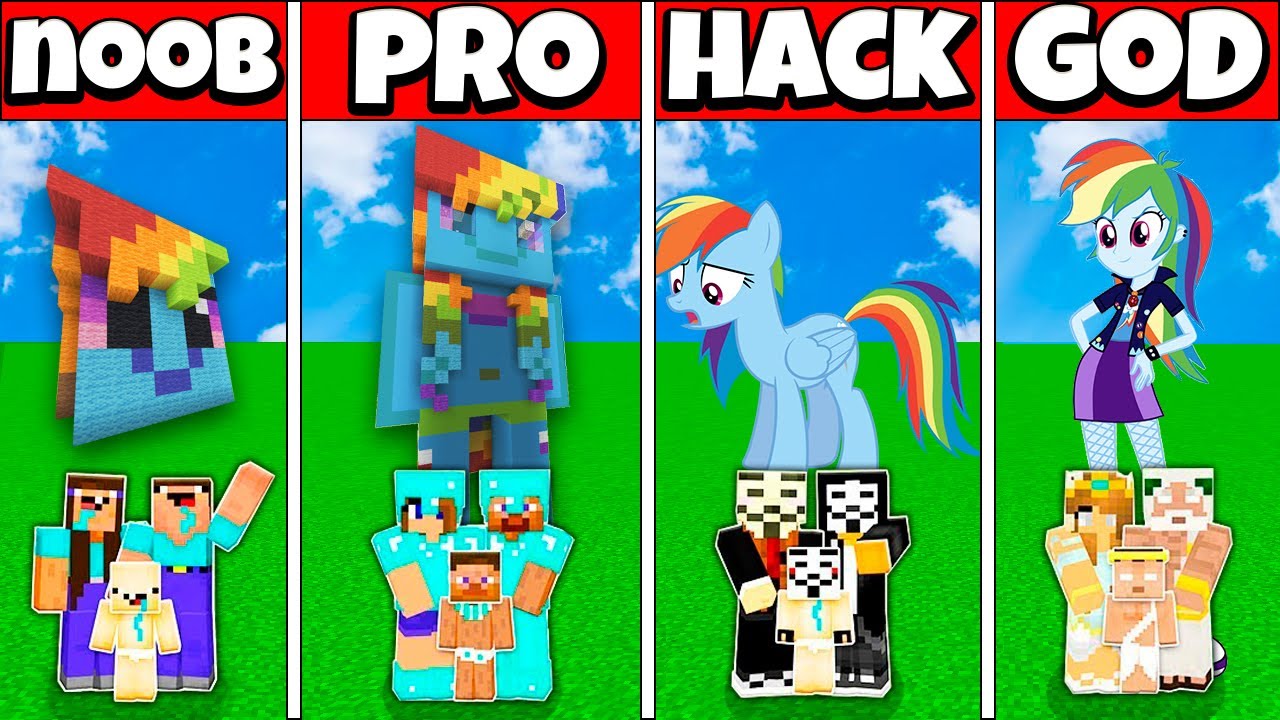 Rainbow Dash MY LITTLE PONY HOUSE BUILD CHALLENGE NOOB vs PRO vs HACKER ...