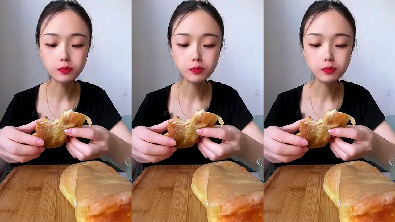 ASMR Chinese Eating Bread Chocolate Taste Delicious Eating Ice Cream ...