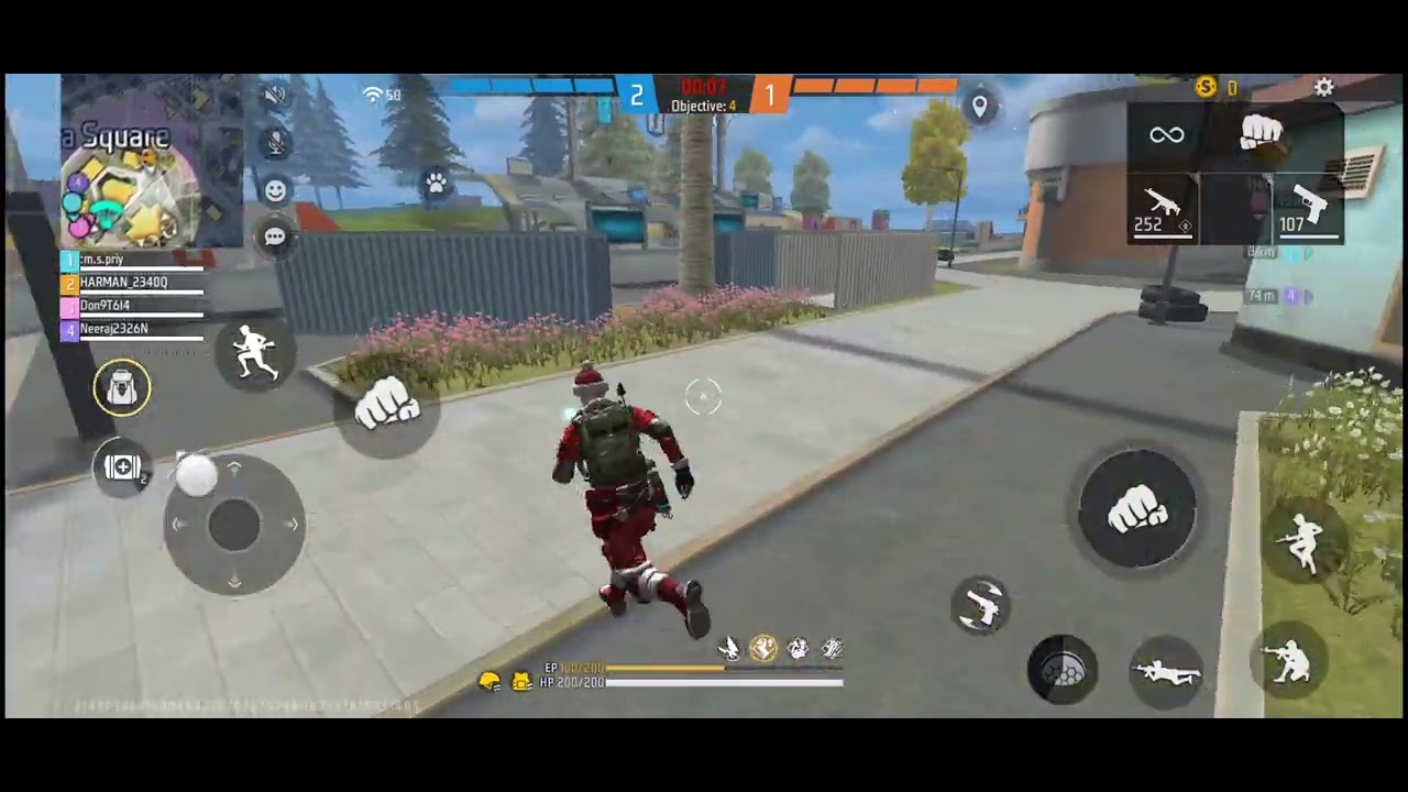 Free Fire Max Gameplay | 4 eliminations in one round | - YouTube