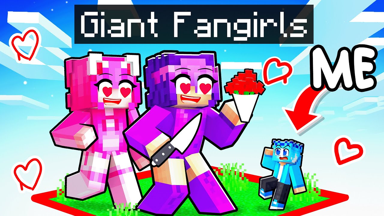 Locked on ONE GIANT FANGIRLS Chunk in Minecraft! - YouTube