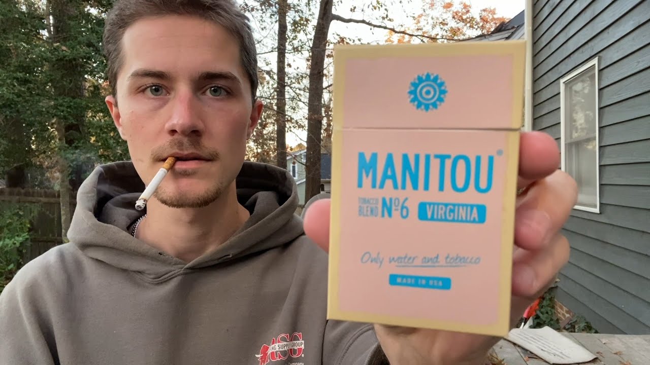 Smoking a Manitou No.6 Cigarette - Review - YouTube