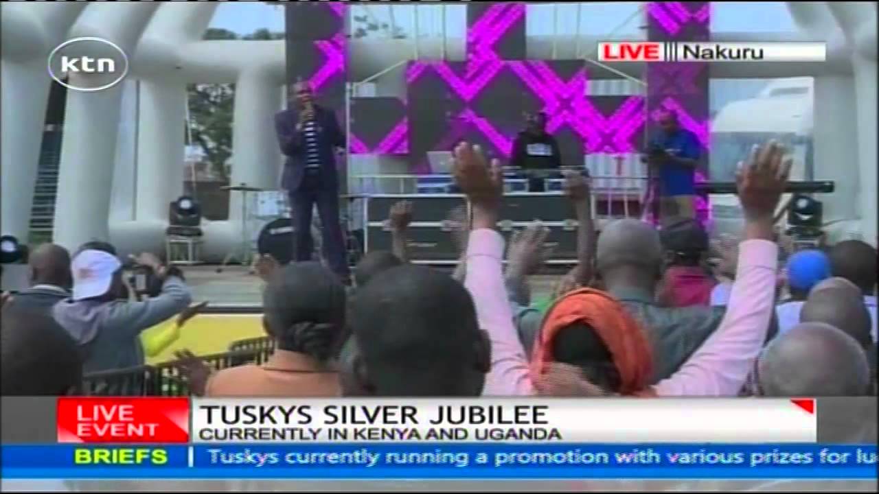 Renown Tanzanian gospel singer Solomon Mkubwa perform during Tuskys ...